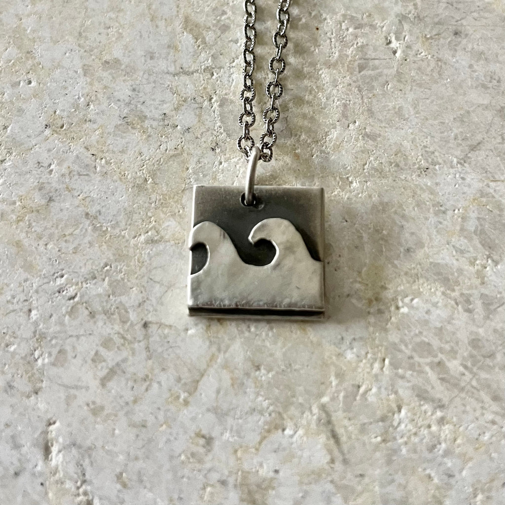 N30- Double Left Wave Ocean Necklace – Alison Blair Studio
